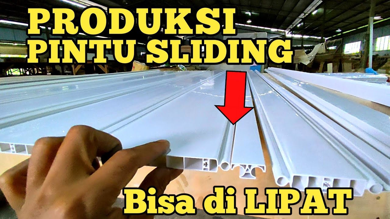 Cara membuat pintu lipat dari PVC || Produksi Pintu sliding murah - YouTube