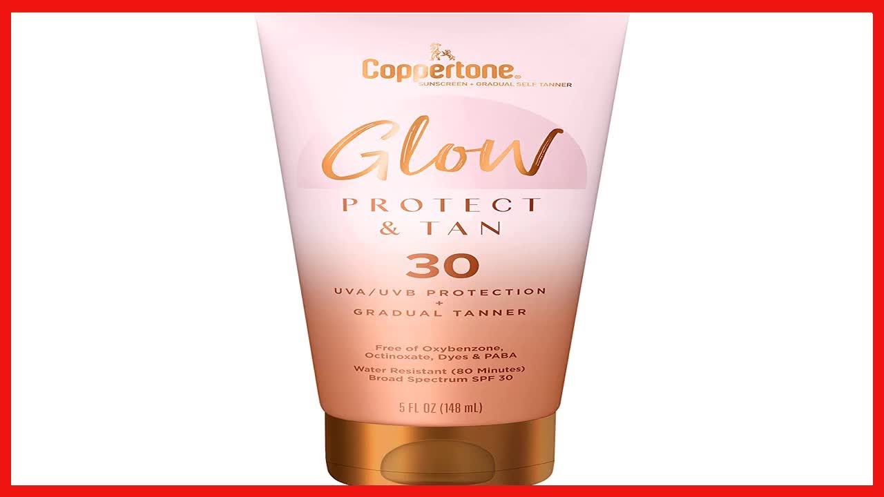 Coppertone Glow Protect and Tan Sunscreen Lotion with Gradual Self ...