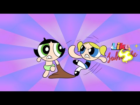 How to Draw Powerpuff Girls Baby Buttercup and Kid Bubbles drawing and ...