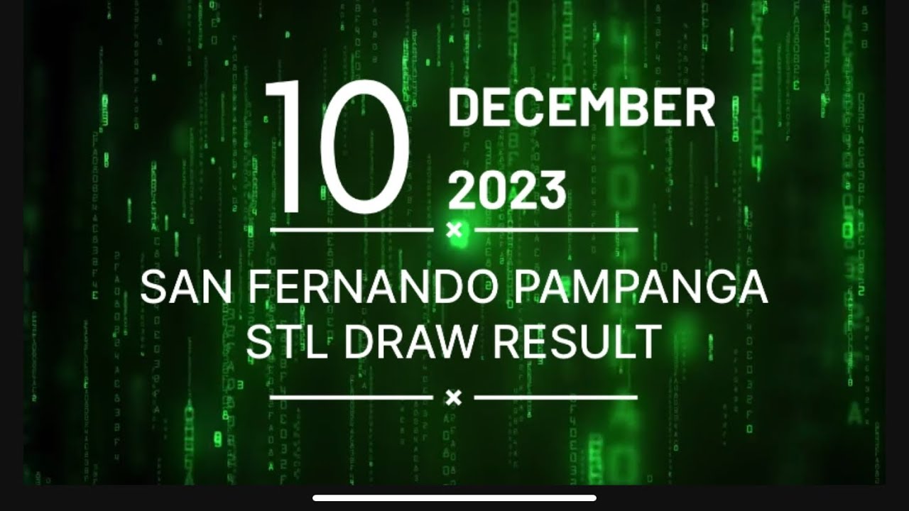 3rd Draw STL Pampanga December 10, 2023 (Sunday) - YouTube