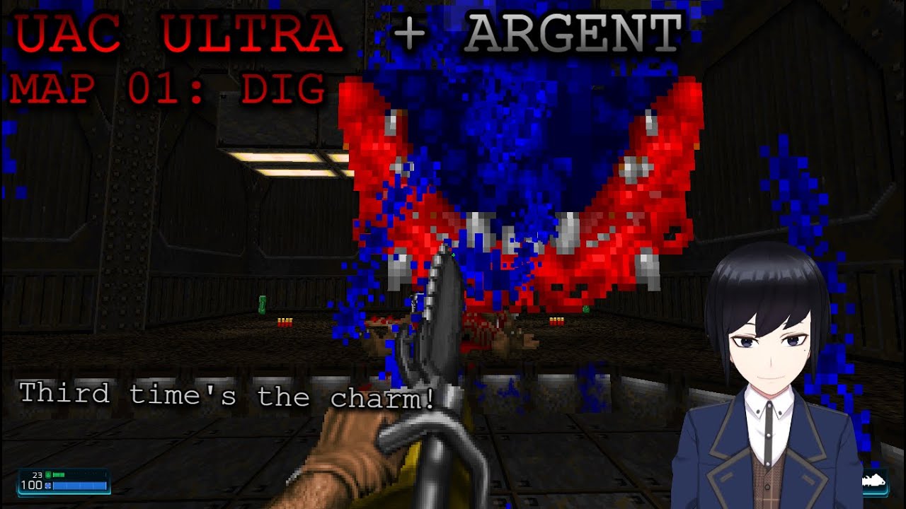 Doom 2 | UAC Ultra + Xaser's Argent, map 01: Dig - YouTube
