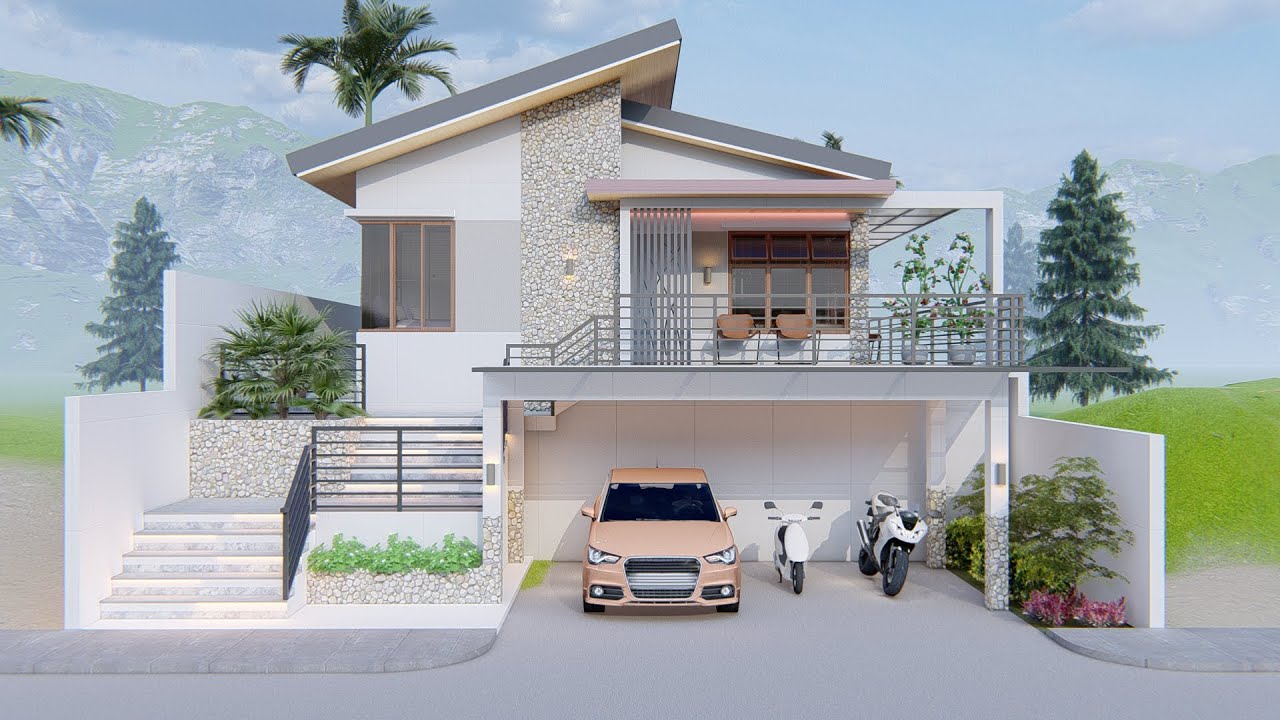Split Level House Design | 2 Bedrooms l 9m x 10m l 184 sqm Lot I - YouTube