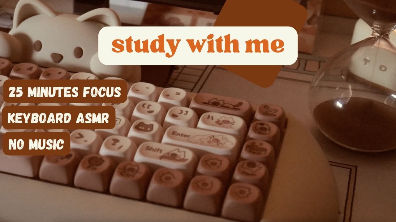 25 minute cozy cat study 🐾 YUNZII C68 🤎 writing a book - YouTube