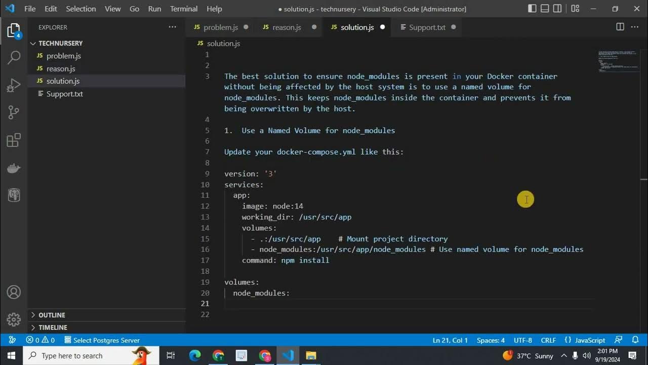 node_modules Missing from Volume After Successful npm Install Docker - YouTube