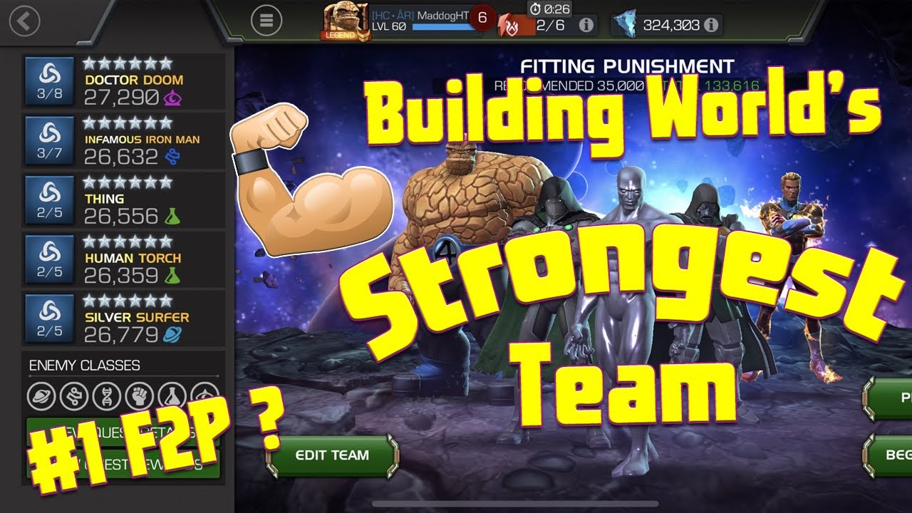 MCOC World's Strongest Team ??? | F2P - YouTube