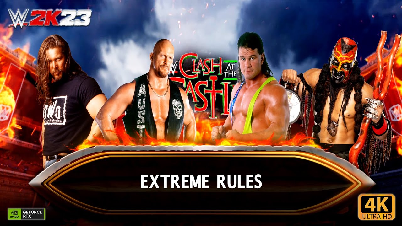 WWE 2K23 - FULL MATCH - "Stone Cold" Steve Austin vs. Scott Steiner vs ...