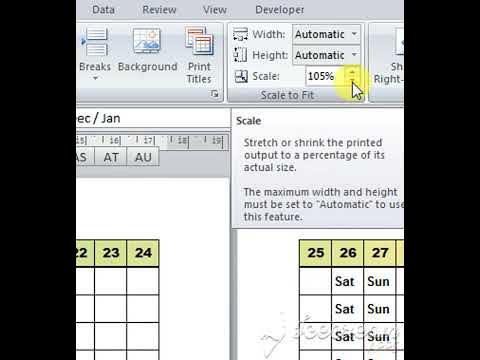 Scale to fit in ms excel | Use scale to fit | How to use Scale to fit | arrange option in excel ...