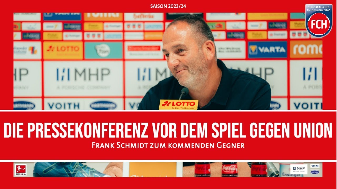 Die Pressekonferenz vor dem Spiel gegen Union Berlin - YouTube