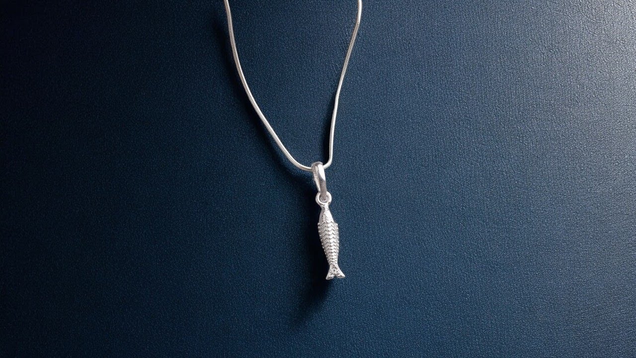 Fish Locket | Sterling Silver | Pendant 92.5% purity | Akshat Sapphire ...