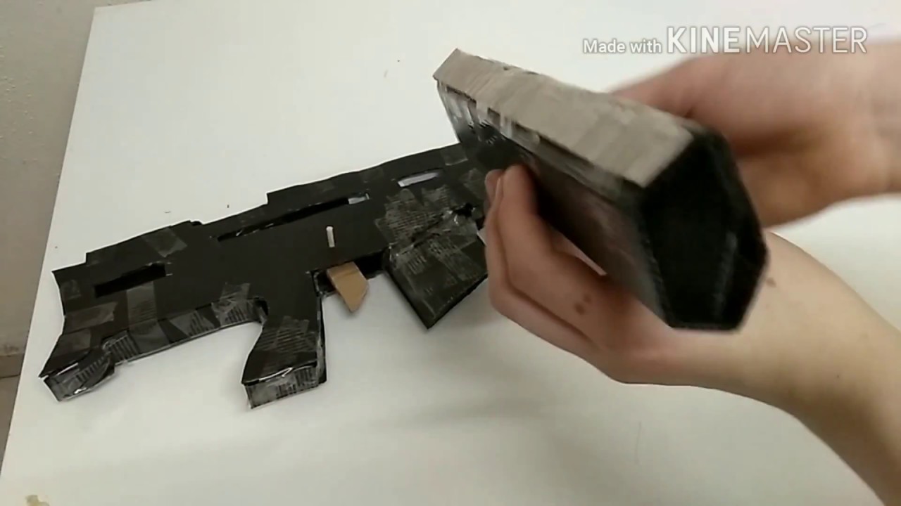 How to make a cardboard bolt-action AS-50 sniper gun that shoots ...