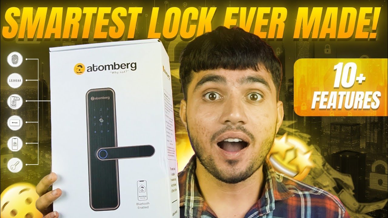 Best Smart Lock Ever ⚡Atomberg Azhero || With 6 Different Ways To ...