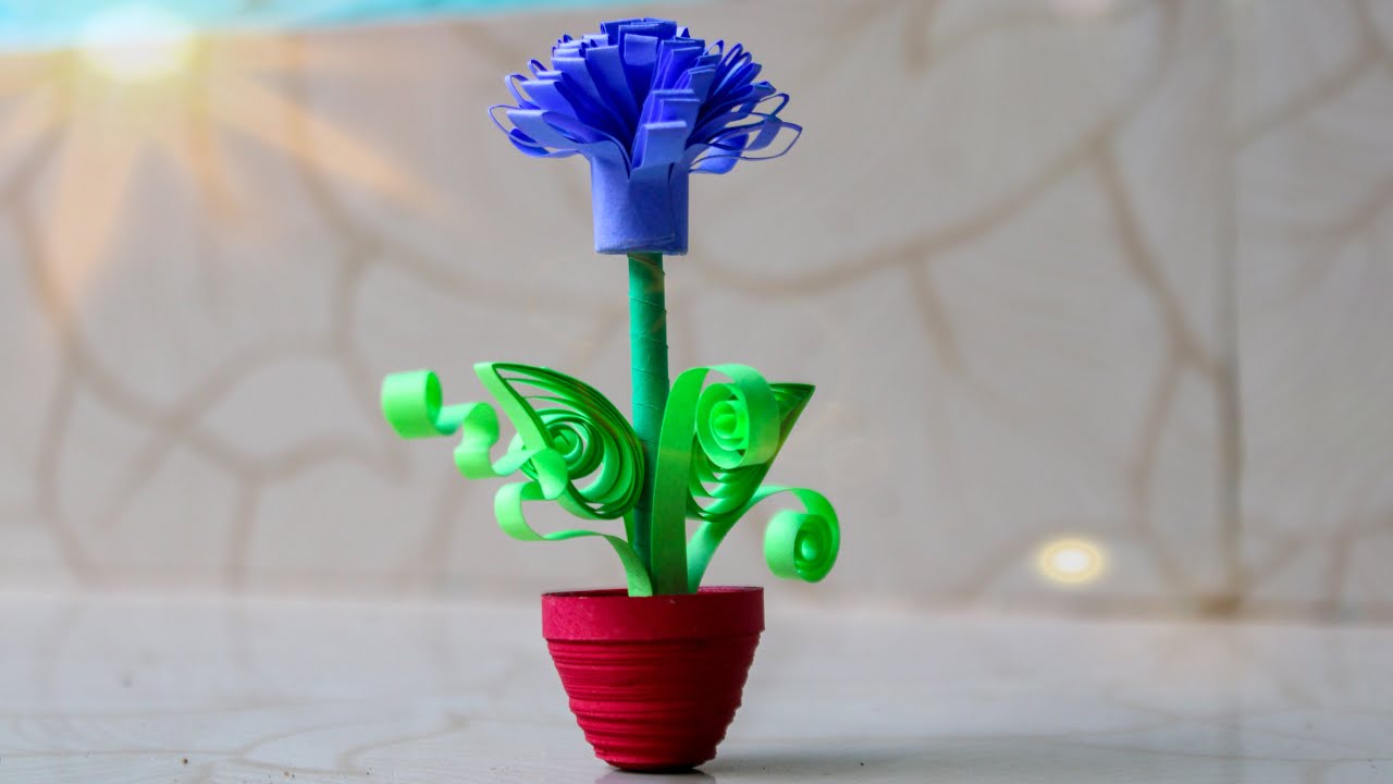 How to make Quilling Flower Pot | Quilling Flower Making |Quiiling ...
