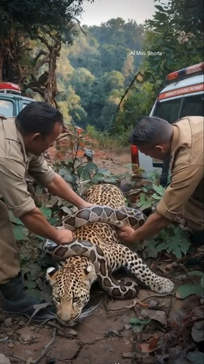 Leopard vs Python: A Shocking Jungle Rescue! #youtubeshorts - YouTube