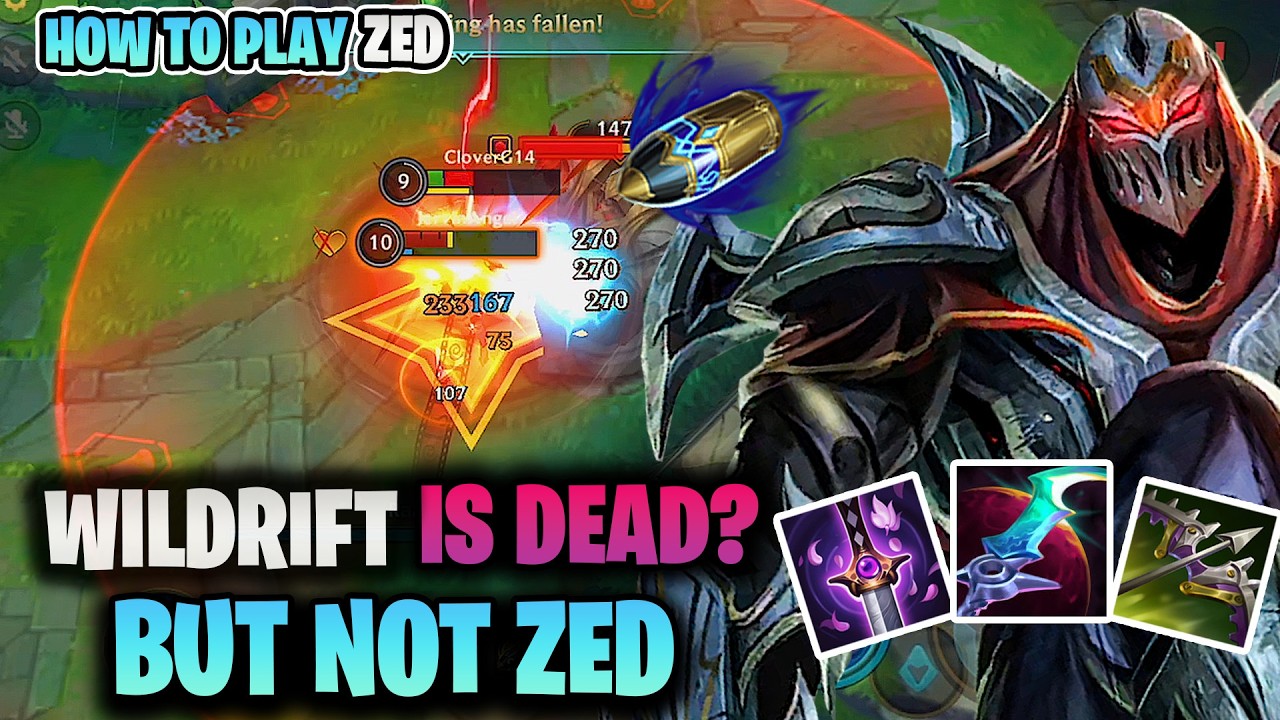 How to Play Zed | Wild Rift is Dying But Not Zed - YouTube