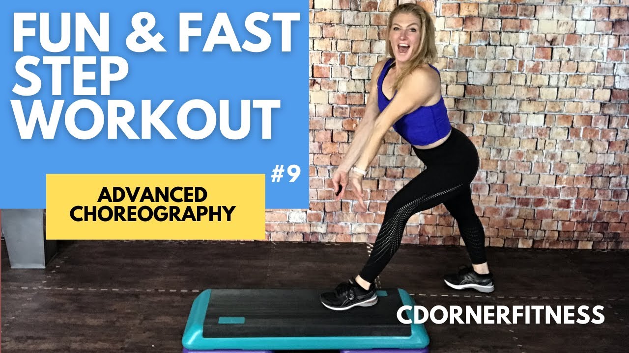 STEP Aerobics Workout! Step Class Advanced Cardio Fitness! 143 bpm #9 ...