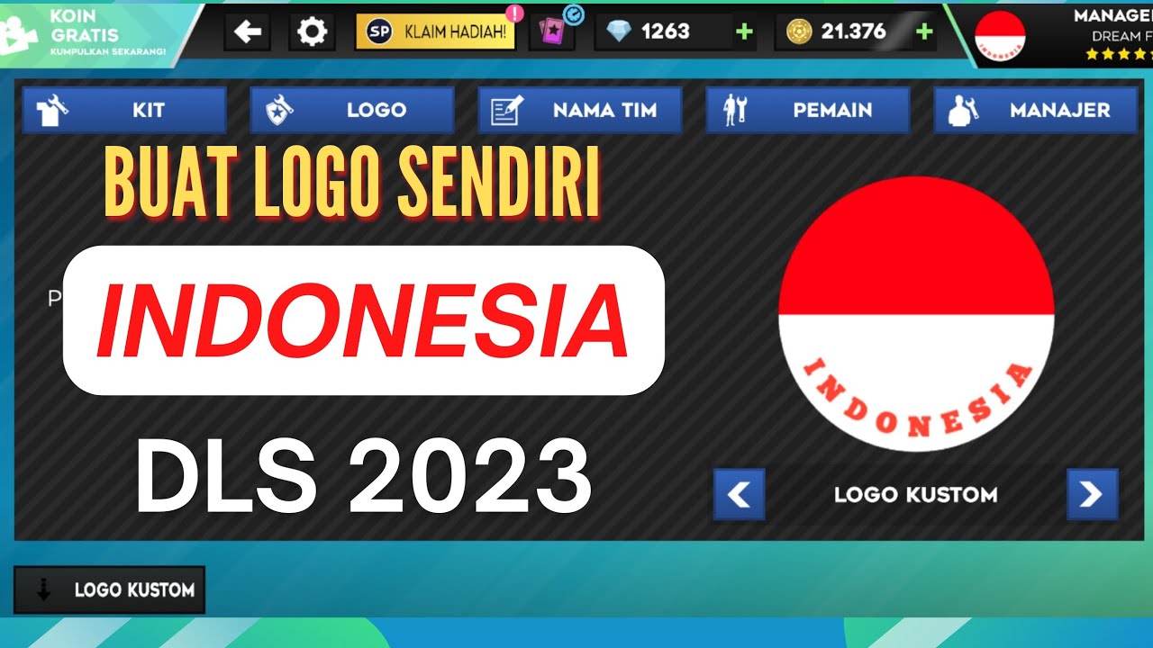 ⚽ BIKIN SENDIRI LOGO DLS 23 BENDERA INDONESIA | DREAM LEAGUE SOCCER ...