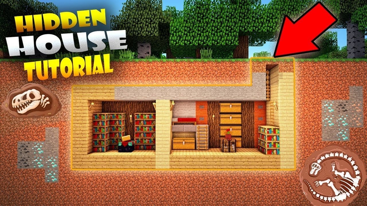 Minecraft Secret Base Tutorial - YouTube