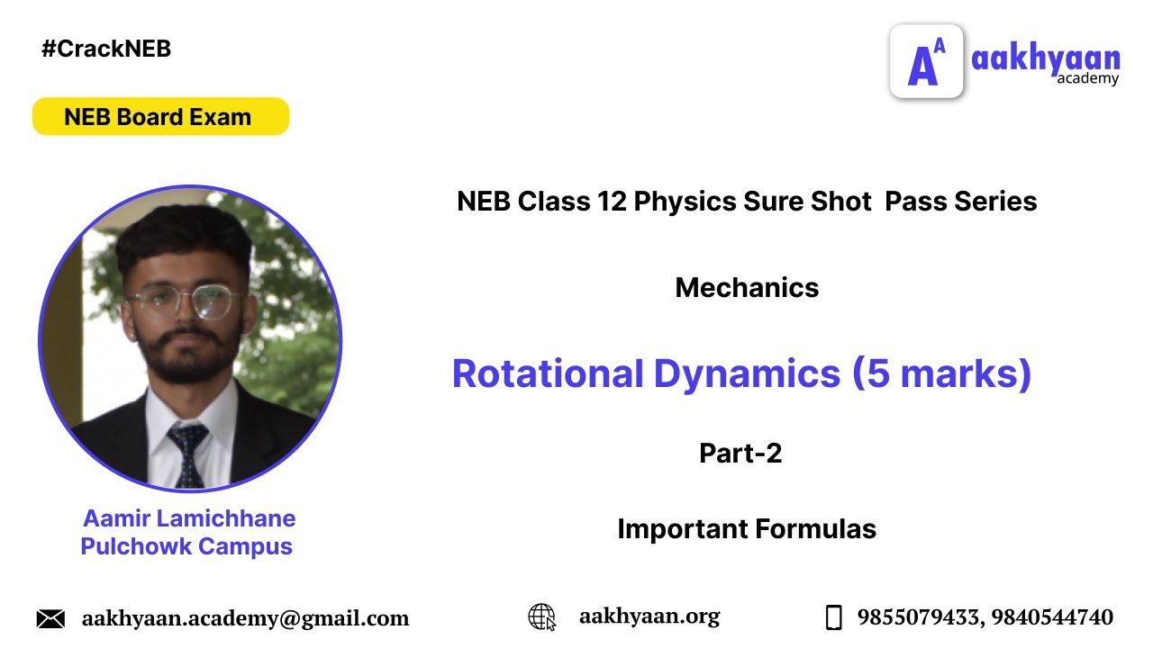 Rotational Dynamics Important Formulas Part 2| 100% Pass Series| NEB ...