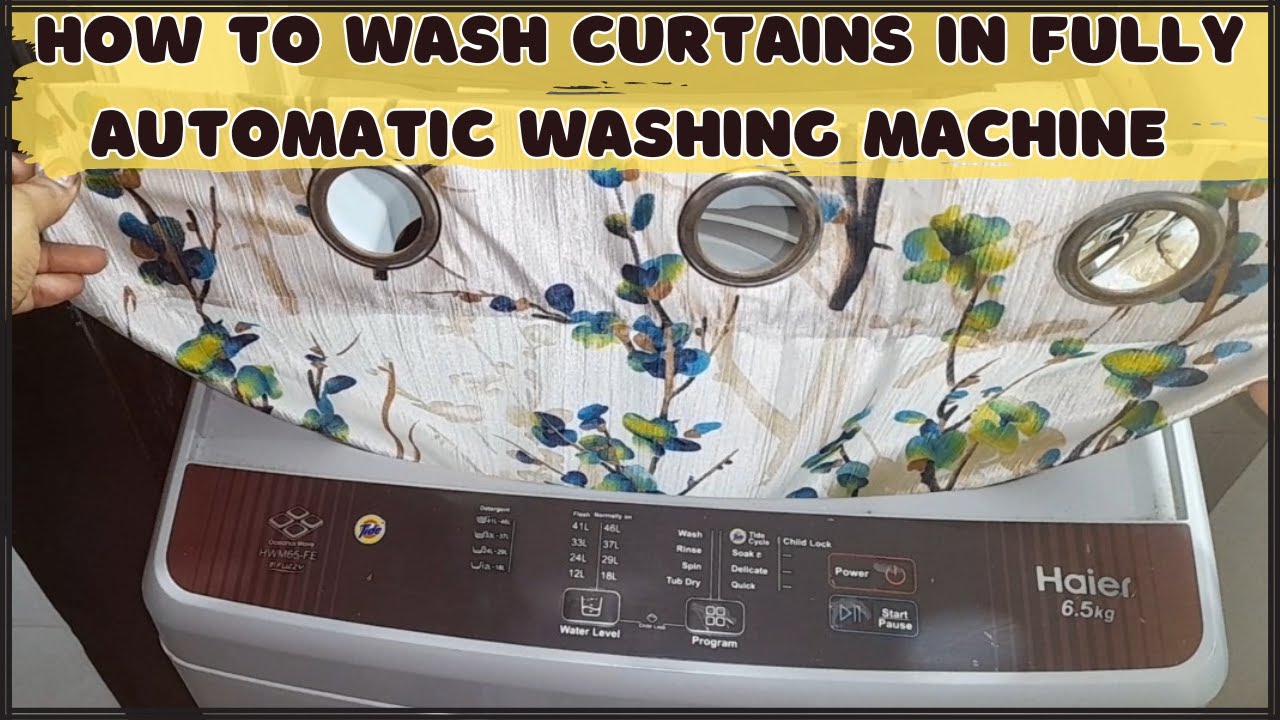 How to wash curtains with ring in automatic washing machine - YouTube