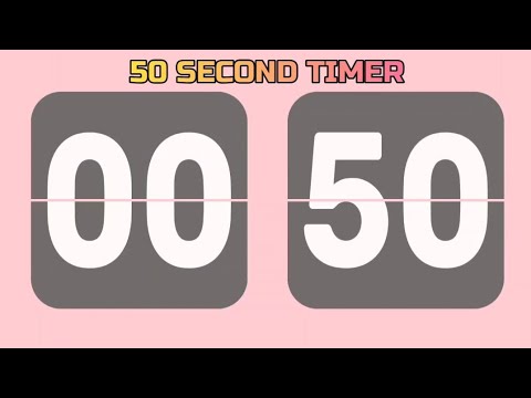 50 Second Timer ⏰ | Big Numbers, Confetti & Alarm! - YouTube