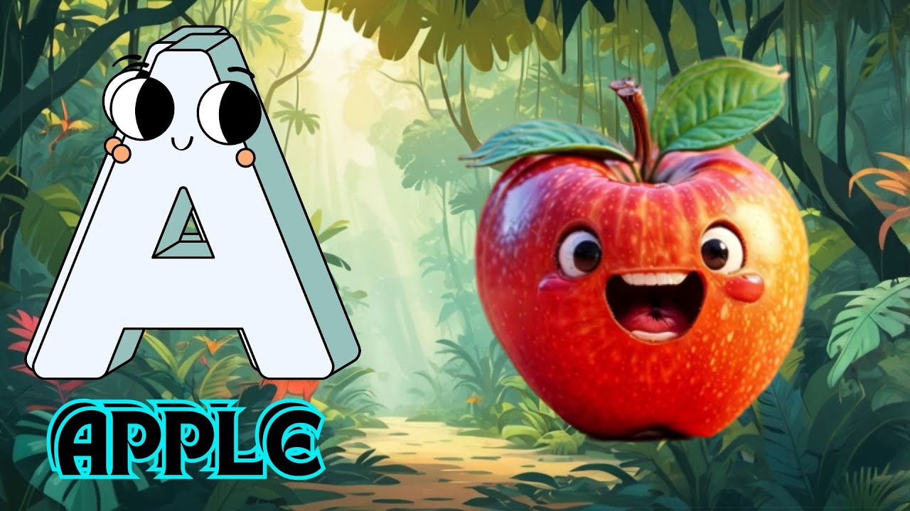 A to Z alphabet for Kids Learning English Alphabets ABCD A for Apple B for ball for Toddler ...