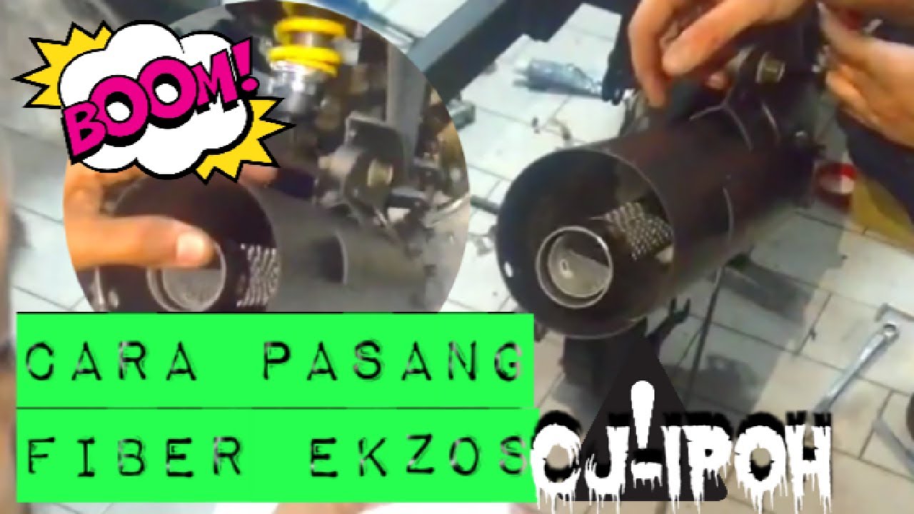 Cara Mudah Pasang Fiber Ekzos Pipe 🔴 Motor LC135 Ekzos Tukar Fiber Baru ...