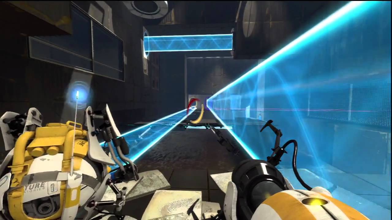 Portal 2 Co-op Walkthrough Part 11 - Hard-Light Surfaces - YouTube