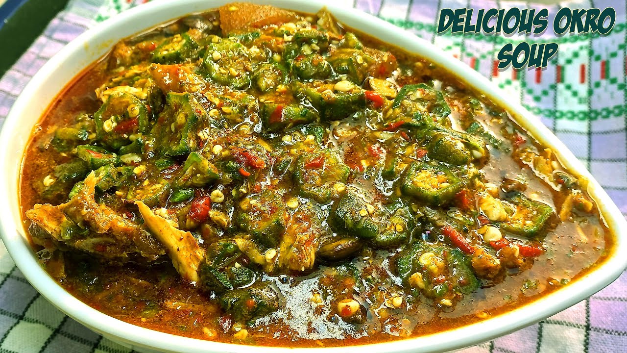 HOW TO MAKE OKRO SOUP - NIGERIAN OKRA SOUP || FINGER LICKING RECIPE ...