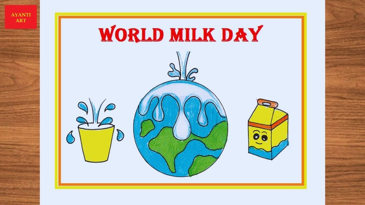 World Milk Day Drawing | World Milk Day Poster | World Milk Day Chart ...