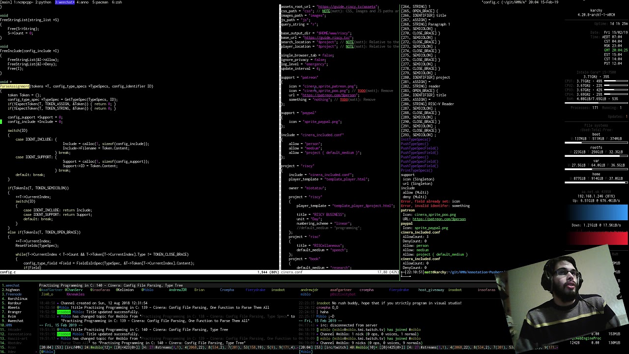 Practising Programming In C 140 Cinera Config File Parsing Type Tree Youtube