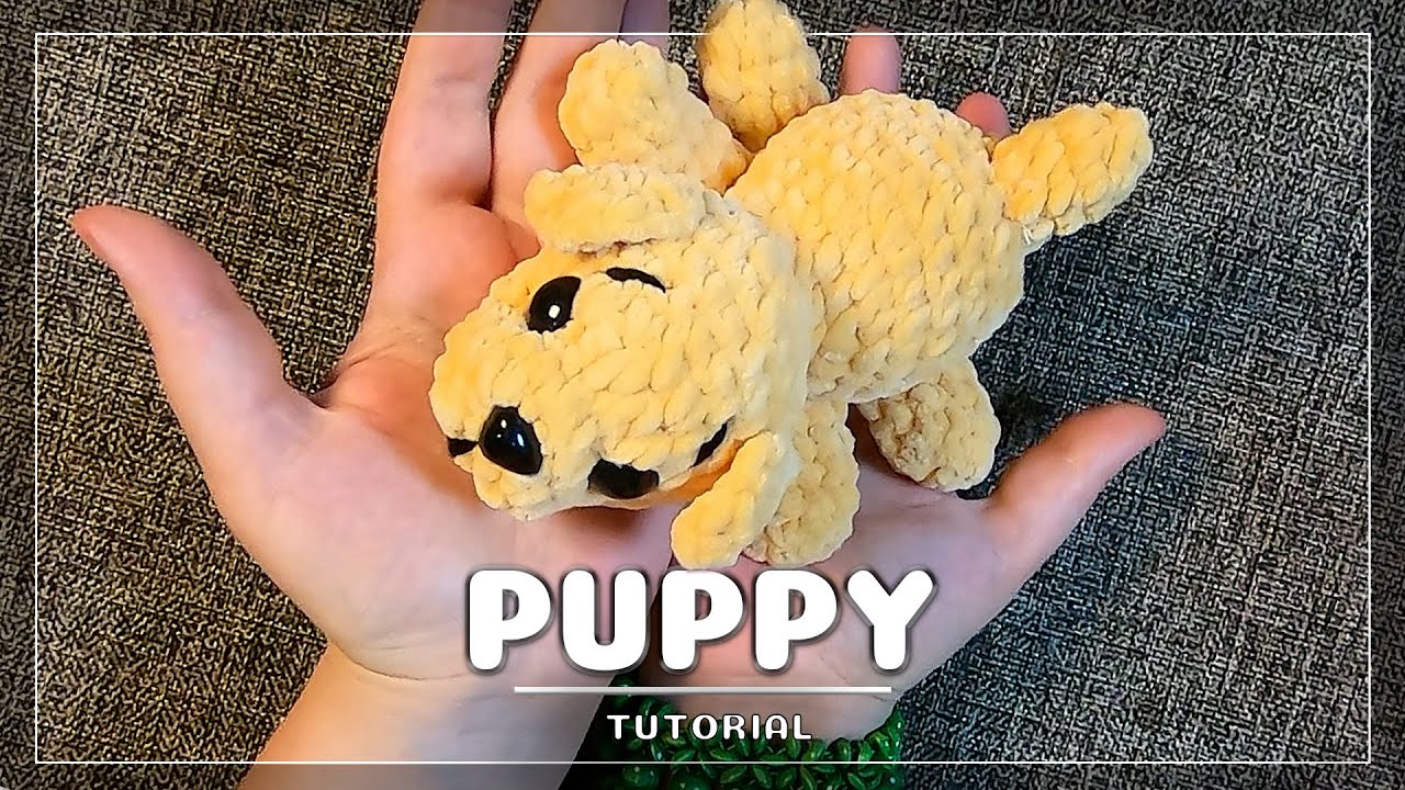 How to crochet a SMALL PUPPY using plush yarn | Crochet pattern for ...