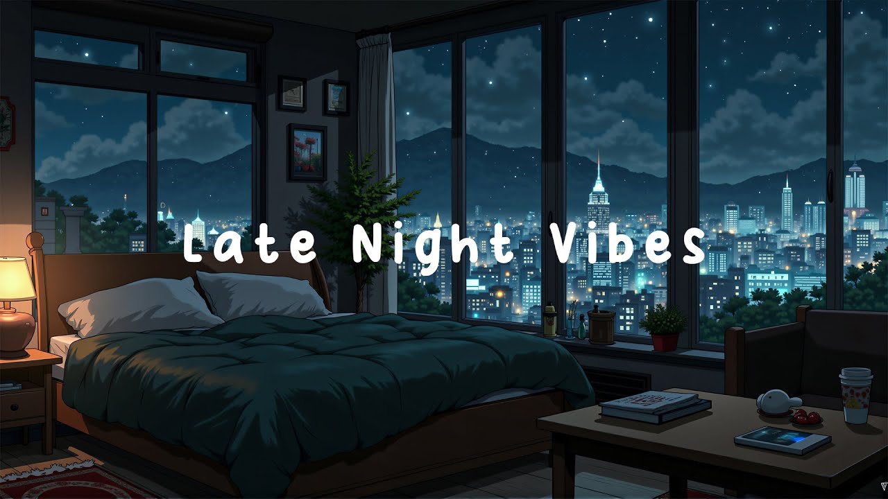Late Night Vibes ☔ Rain Ambience for Late Night Study Sessions 🎶 Lofi ...