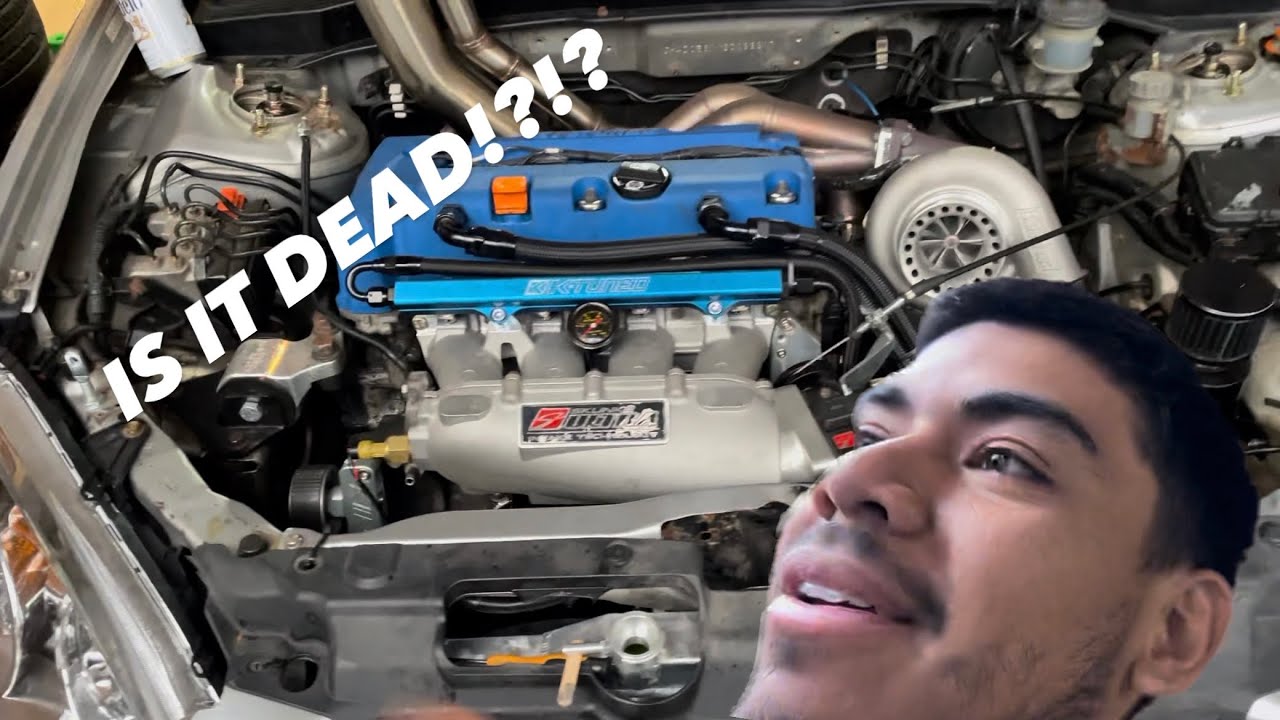Broken turbo rsx! Fixing coolant leak (on a budget) - YouTube