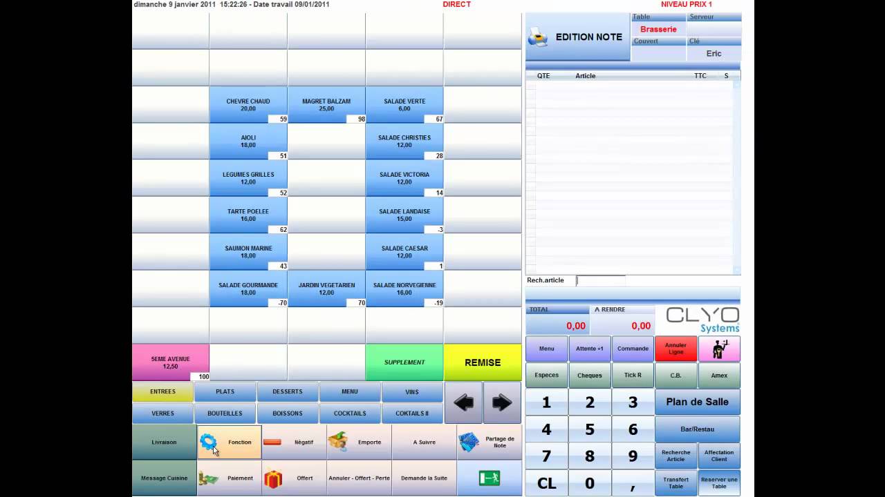 Logiciel de caisse CLYO SYSTEMS - Module Encaissement - YouTube