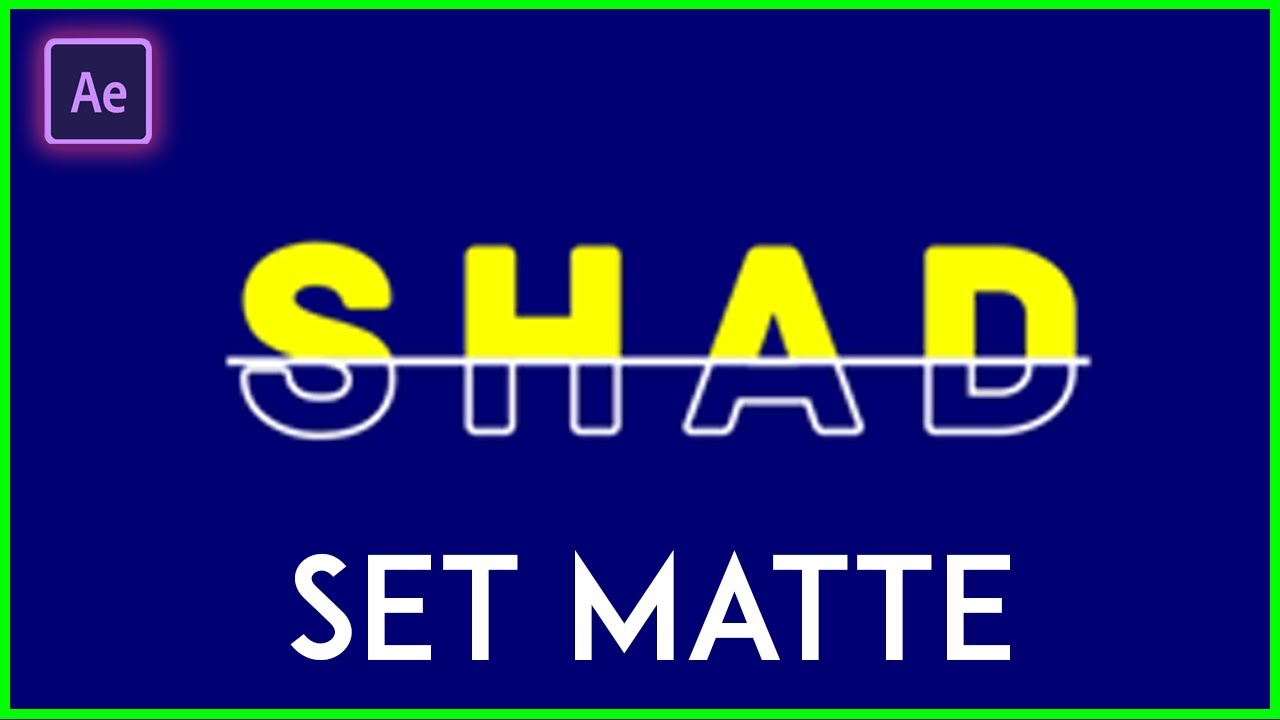 How to use Set Matte for Multiple Text Layers in After Effects - YouTube