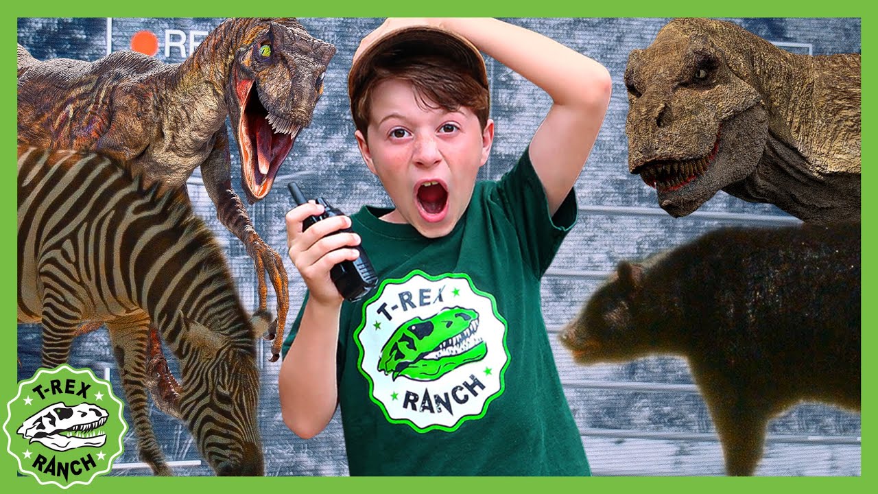 Dinosaur Animal Park Adventure! | T-Rex Ranch Dinosaur Videos for Kids ...