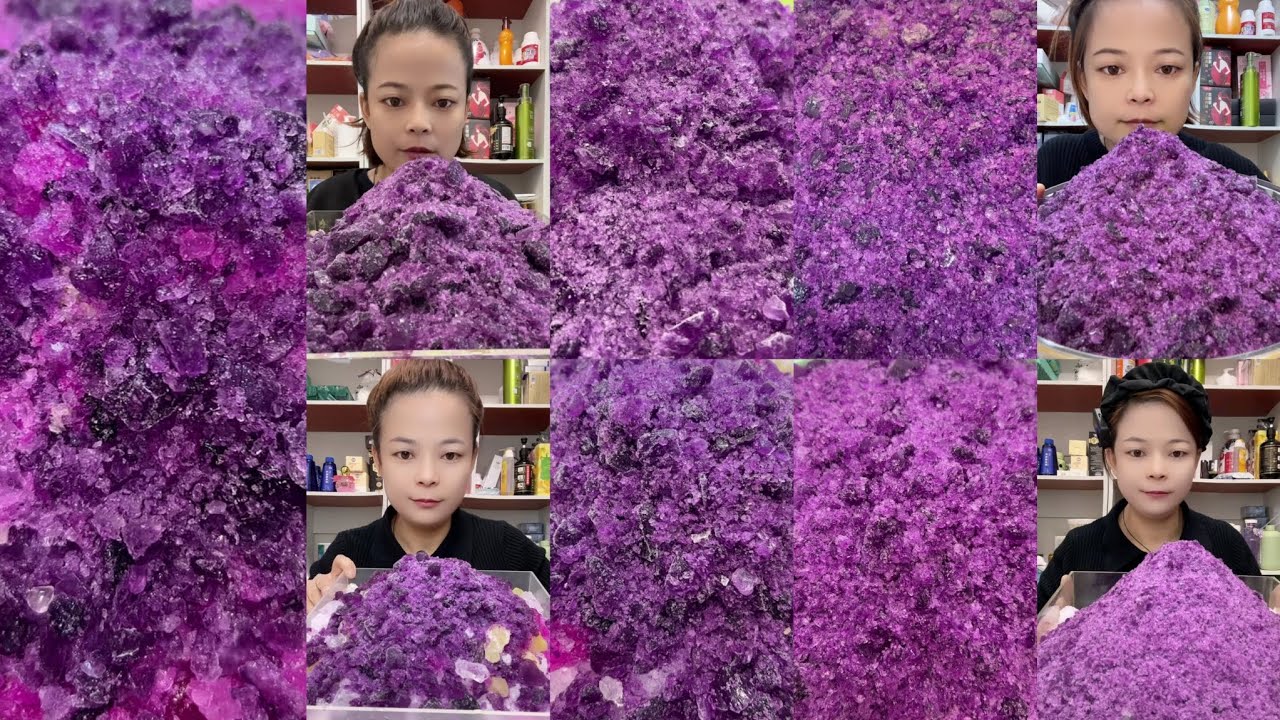 Y14 JEWELLERY PURPLE SHAVED CRUNCHY ICE EATING ASMR - YouTube