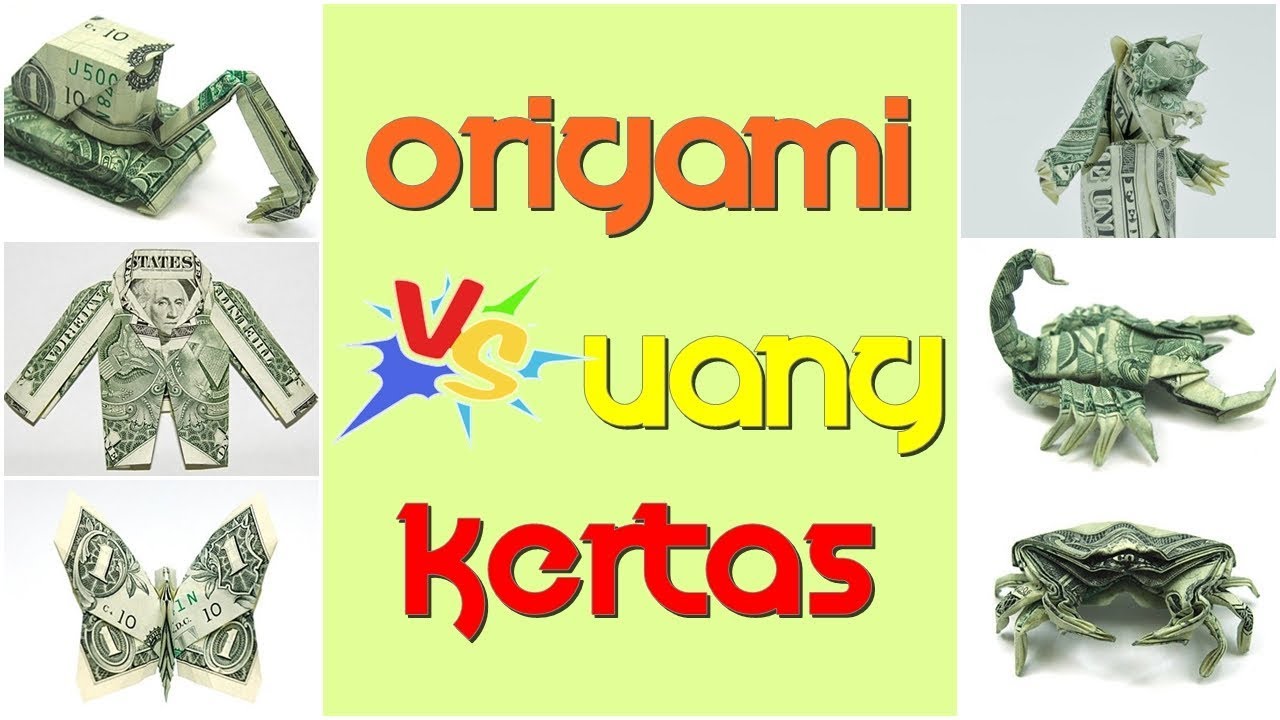 20 Origami unik berbahan uang kertas, karya Won Park seniman Jepang ...
