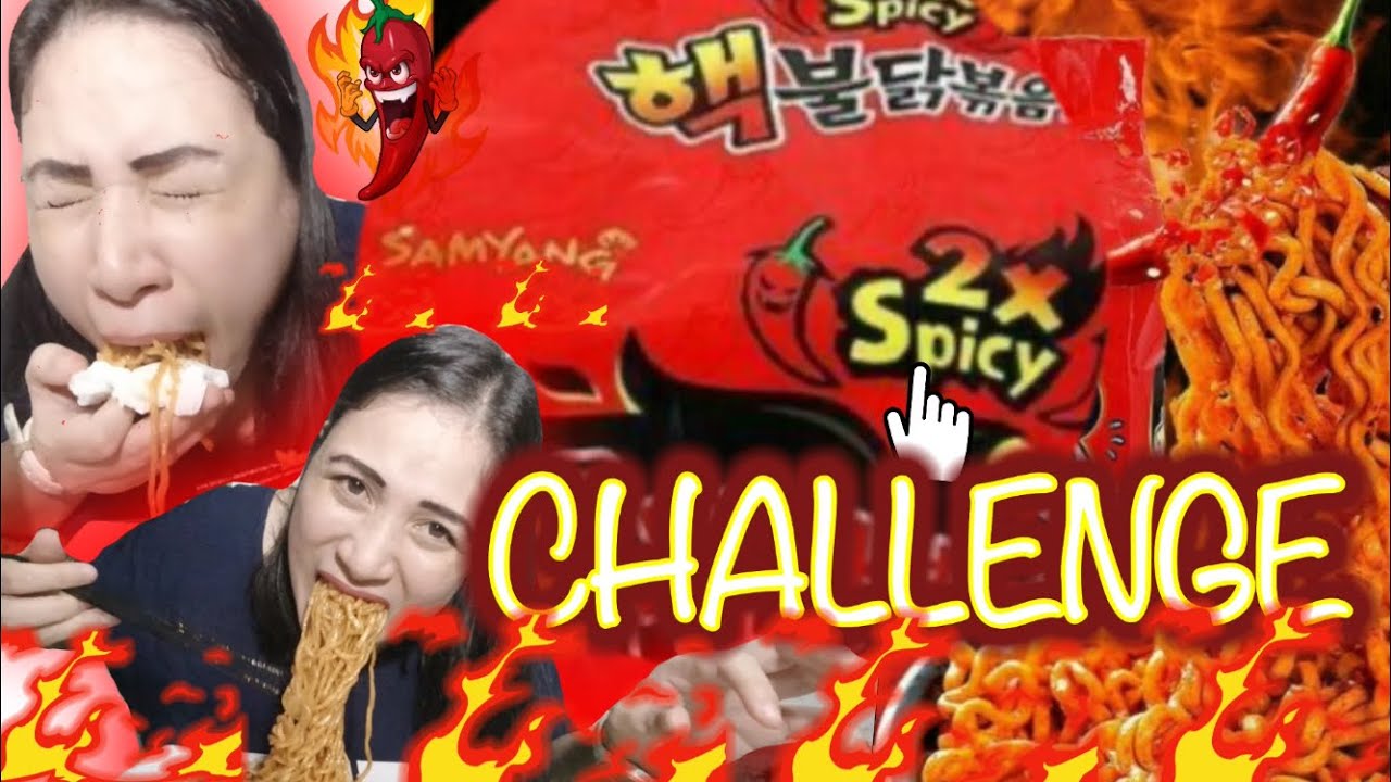 vlog #56: Spicy noodle challenge 2x🔥 || fire noodles mukbang | eating ...
