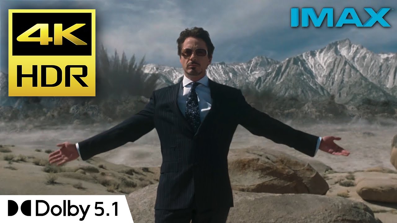 Iron Man (2008) IMAX - The Jericho Missile Scene [4K HDR - Dolby 5.1 ...