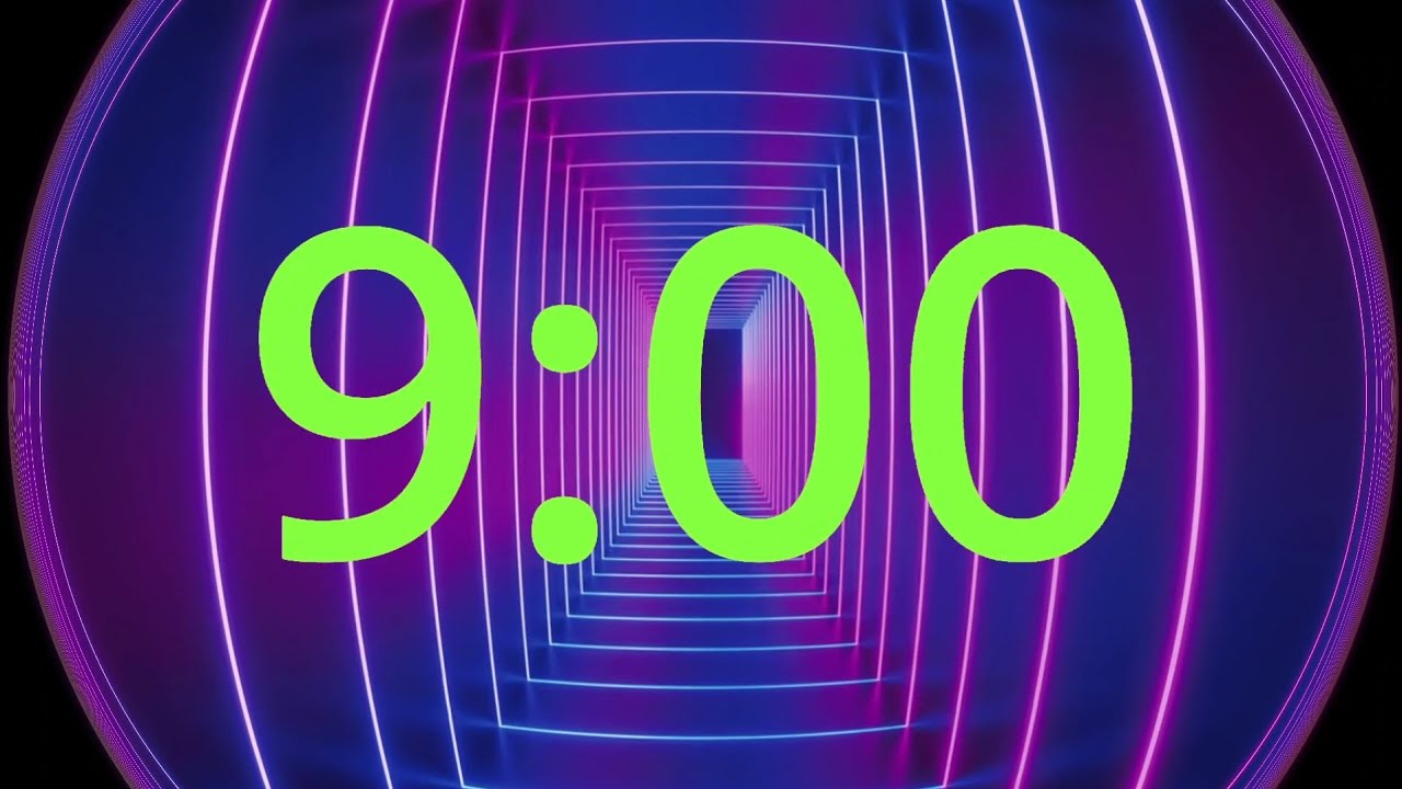 9 Minute Timer with Music [Electric Tunnel] - YouTube