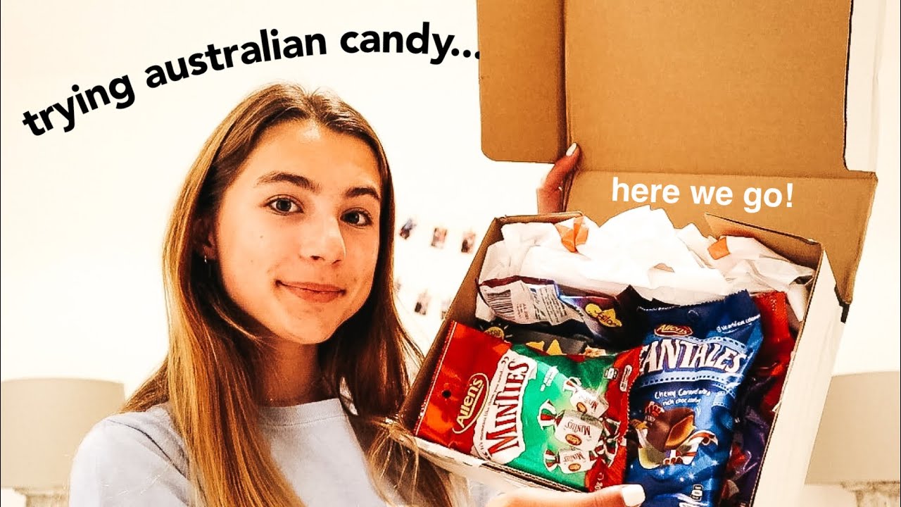 BRITISH GIRL TRIES AUSTRALIAN SNACKS/CANDY *gift exchange collab 2021 ...
