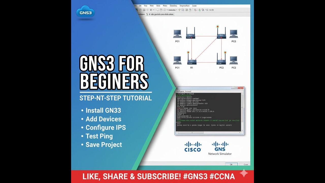 GNS3 Installation & Simple Network Configuration | Step-by-Step Guide for Beginners - YouTube