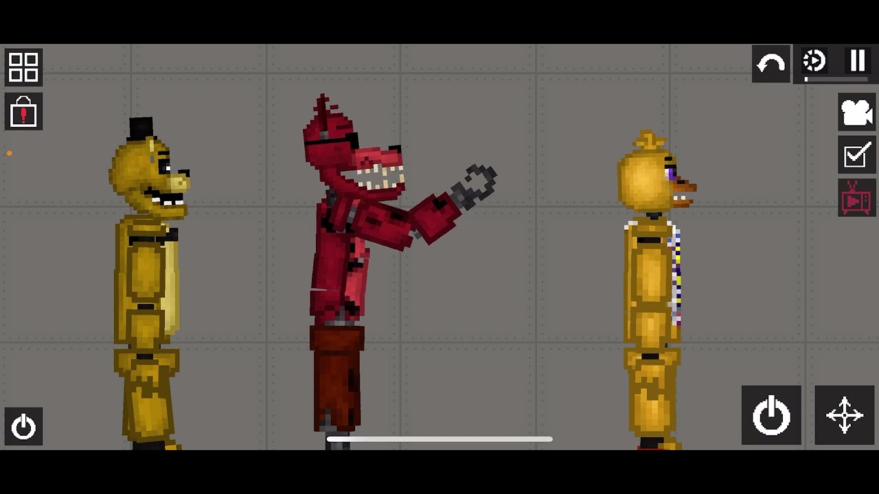 Fnaf characters fall off the cliff - YouTube