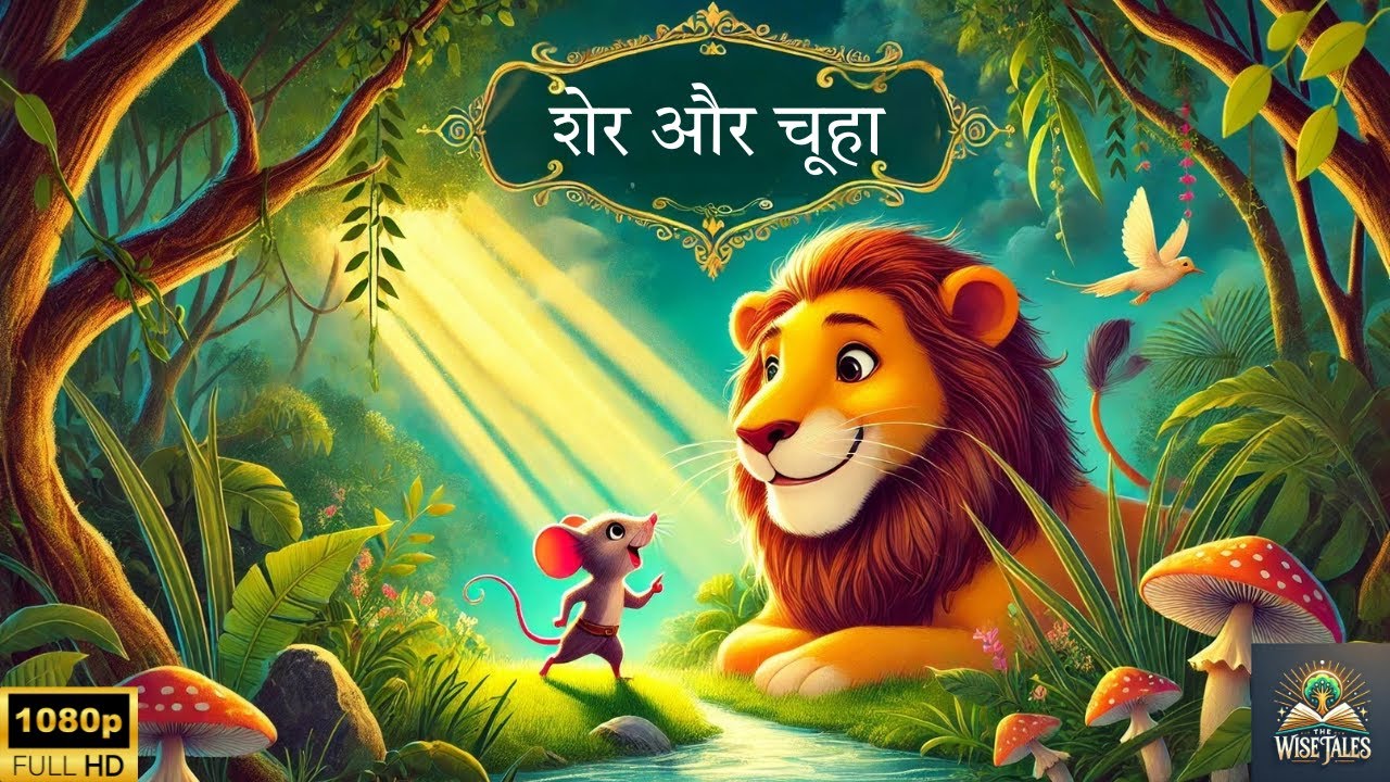 शेर और चूहा | Lion & The Mouse in Hindi | Sher Aur Chuha | Hindi Kahani ...