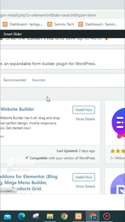 How to Install Elementor Plugin in WordPress (2023) | #youtubeshorts #ytshorts #youtube # ...