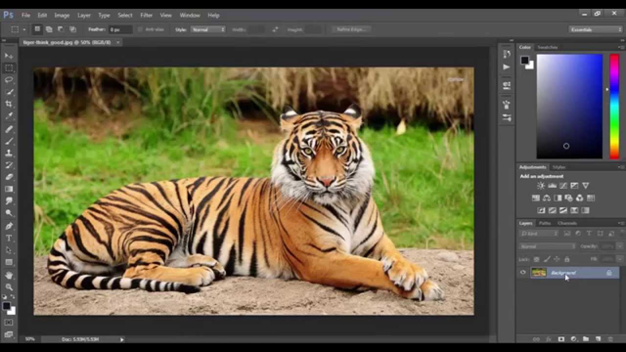 PhotoShop: Tiger - YouTube