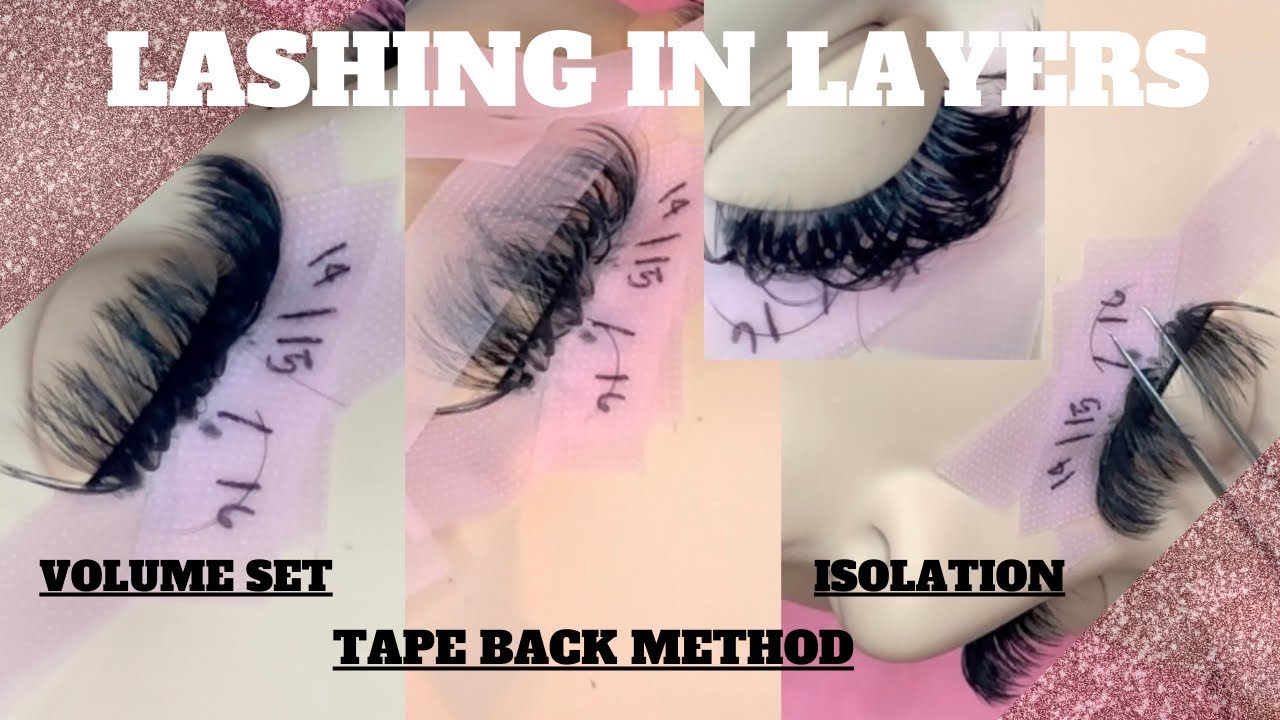 LASHING IN LAYERS 😍+ Tape back Method | Volume Set | Certified Lash ...