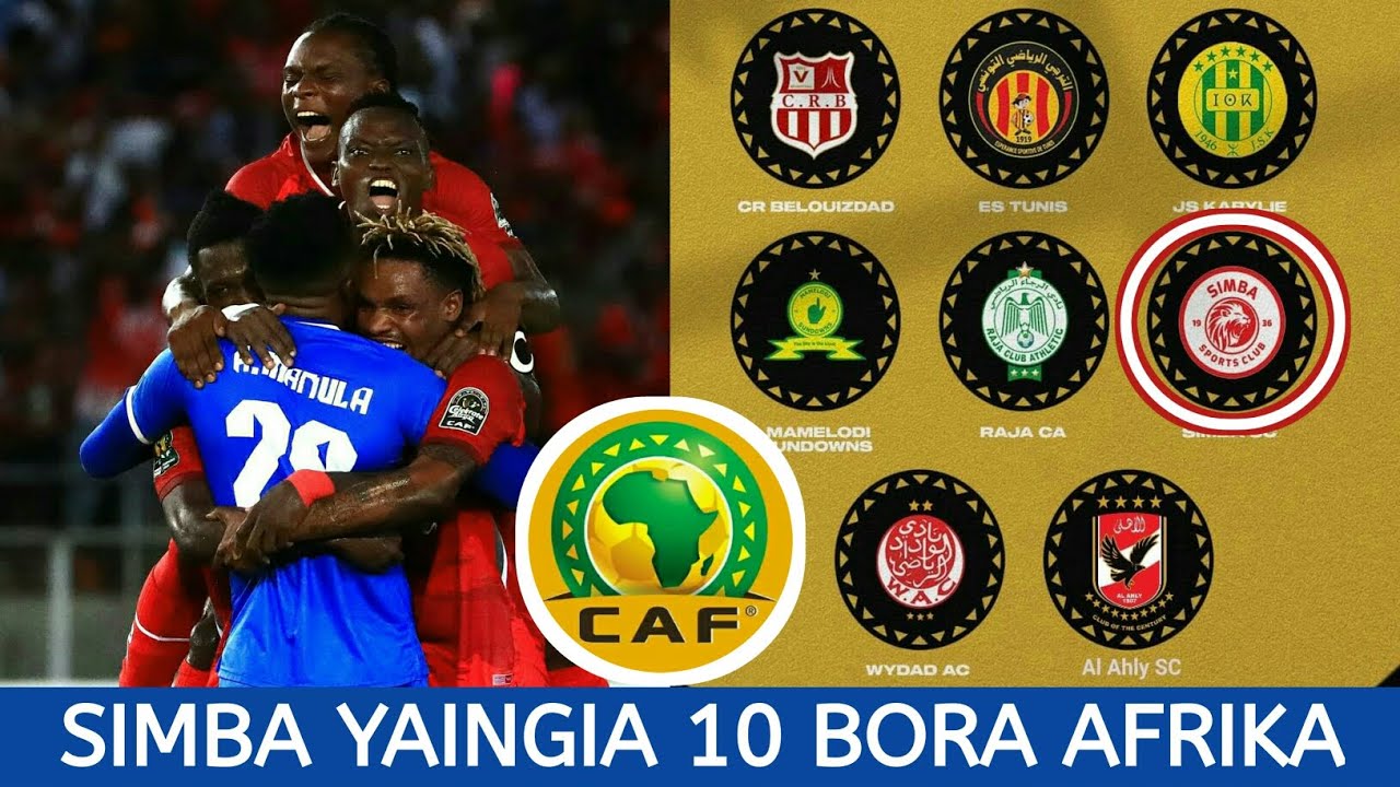 #BREAKING: SIMBA WAINGAI TOP 10 YA TIMU BORA BARANI AFRIKA | CAF WASEMA ...