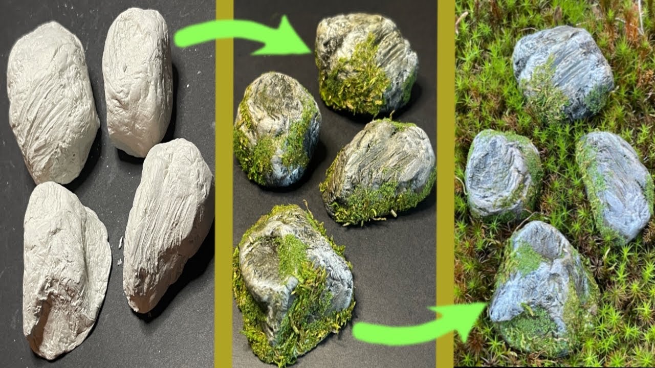 Realistic Das Airdry Clay Rocks, Sculpt & Paint Timelapse - YouTube